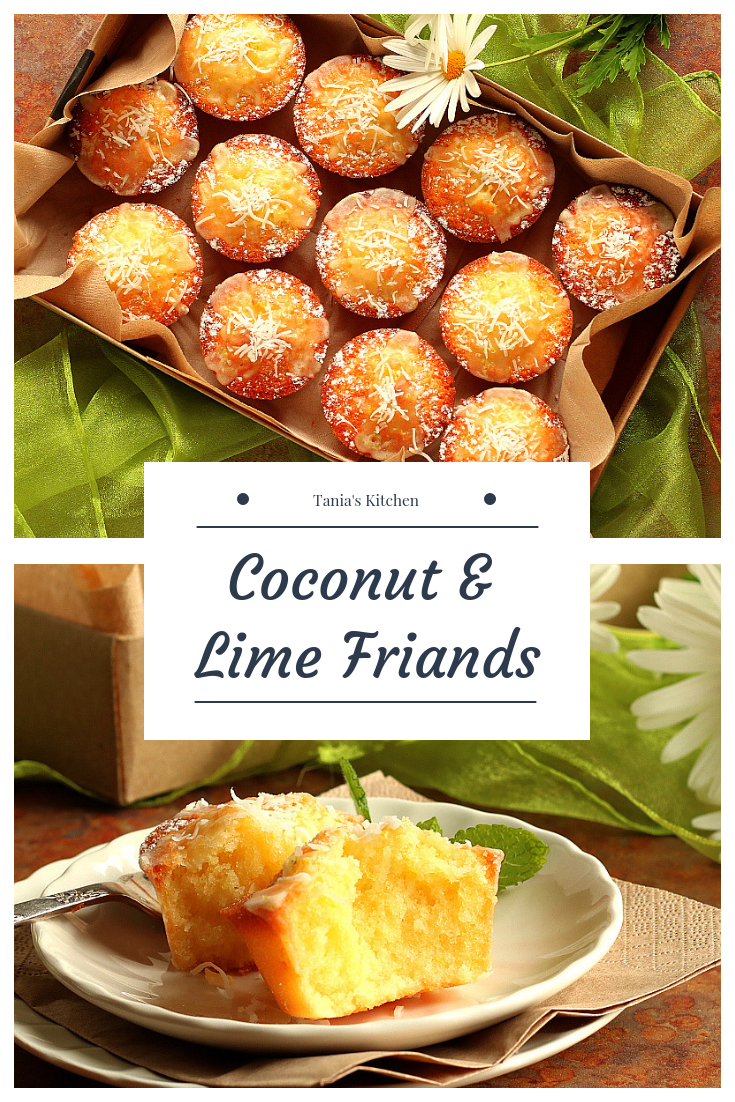 Coconut & Lime Friands | Tania's Kitchen