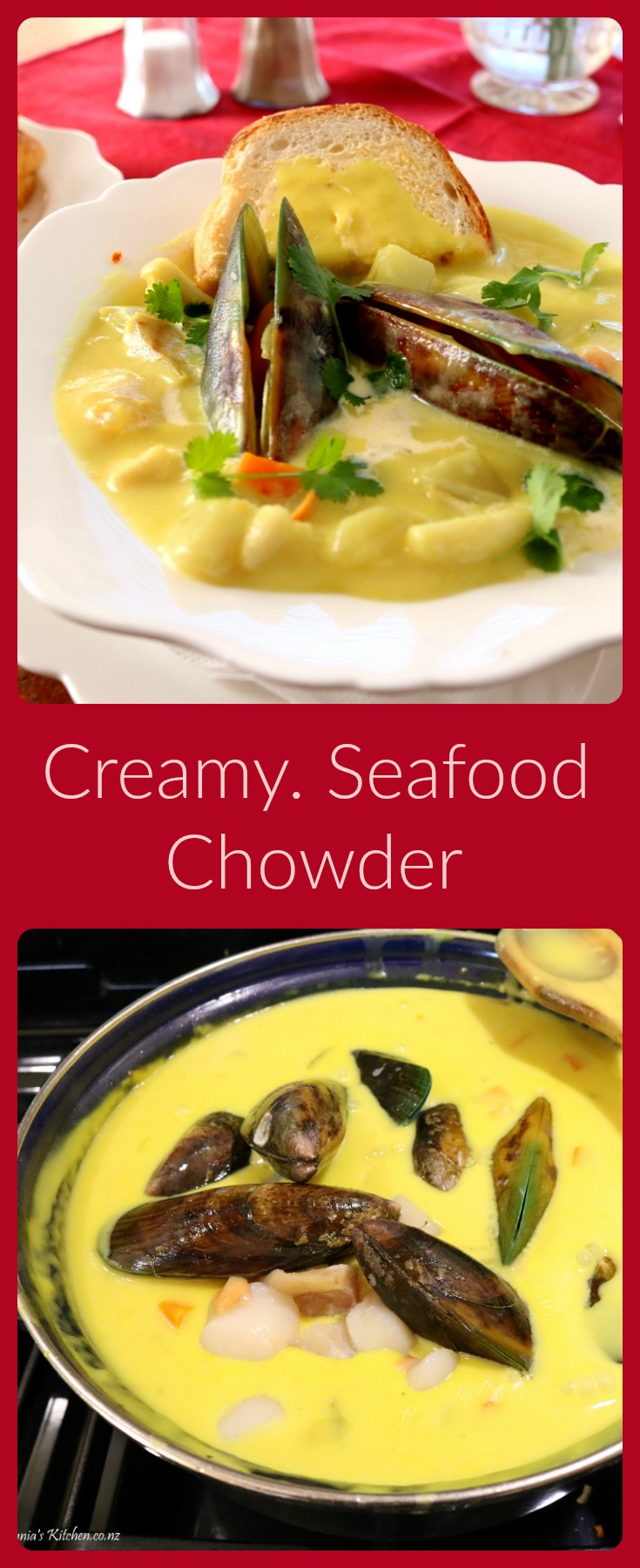 Creamy Seafood Chowder | Tania's Kitchen