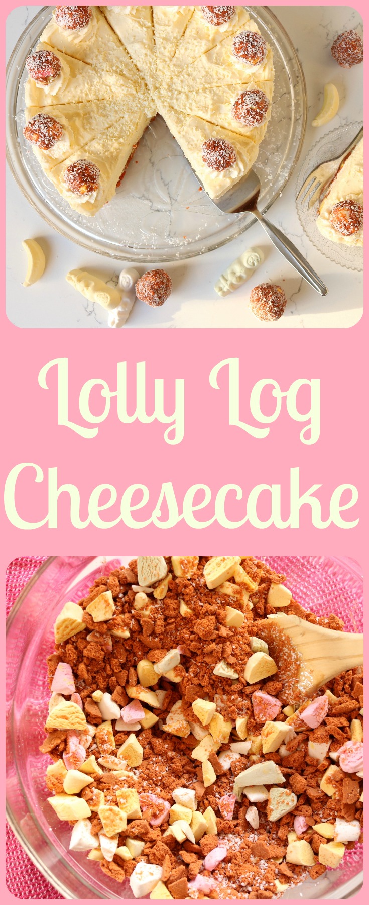 Lolly Log, White Chocolate Cheesecake | Tania's Kitchen