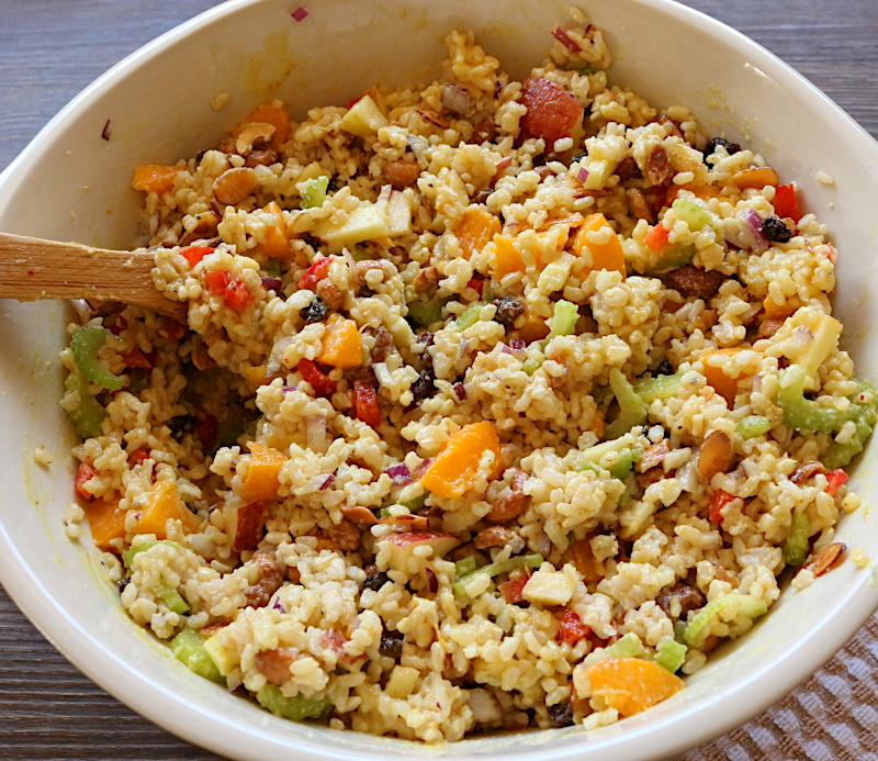 Fruity & Nutty, Curried Brown Rice Salad | Tania's Kitchen