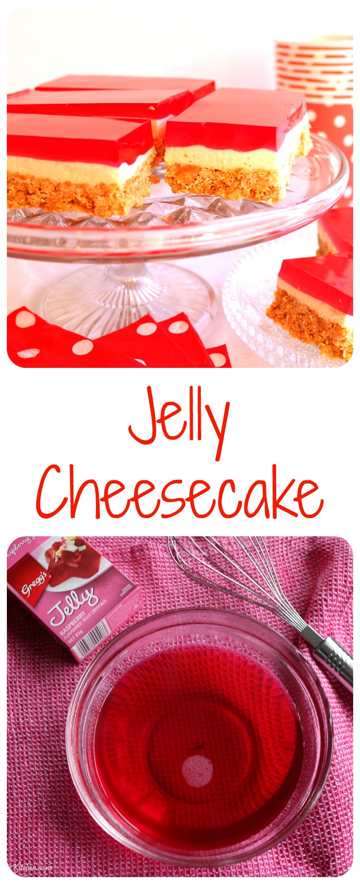 Cute Jelly Cheesecake Slice | Tania's Kitchen